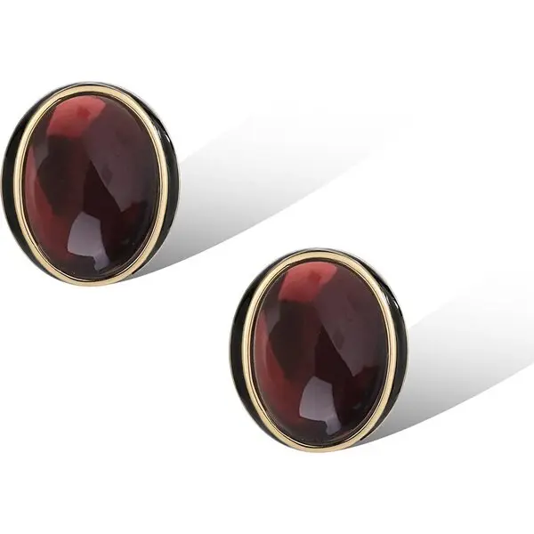 RC RETRO CHIC Oval Gladiator Earrings - Red