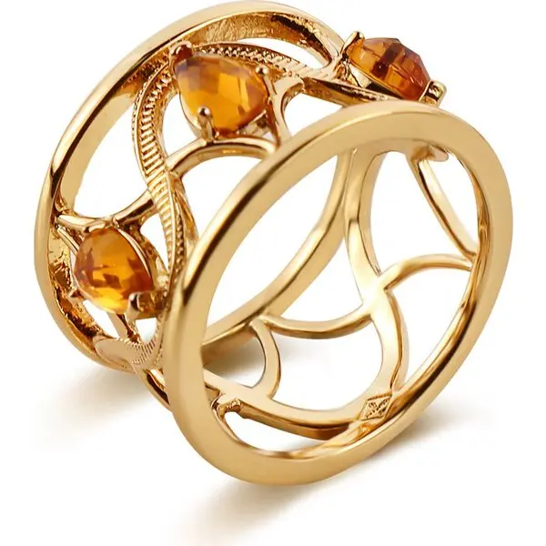 RC RETRO CHIC Celestial Waltz Statement Ring - Gold & Yellow