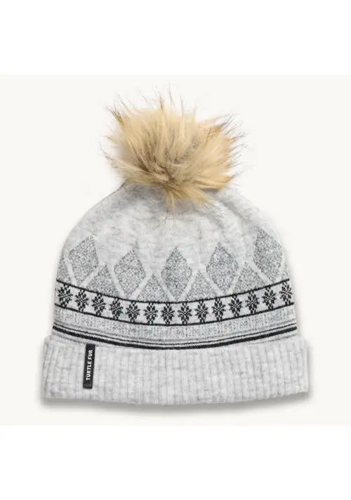 Turtle Fur Ellen Pom Beanie - Silver