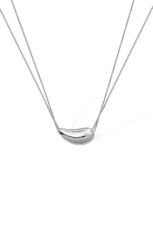 RC RETRO CHIC Drop Pendant Necklace - Silver