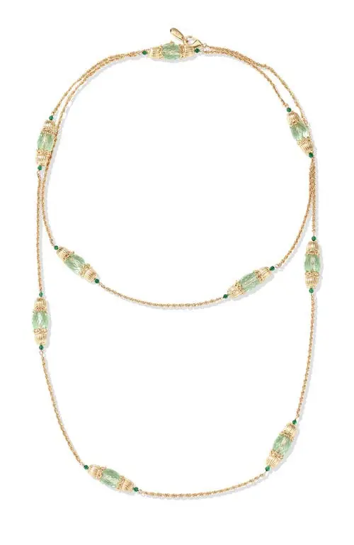 RC RETRO CHIC Nut Fairy Chain Necklace - Green & Gold