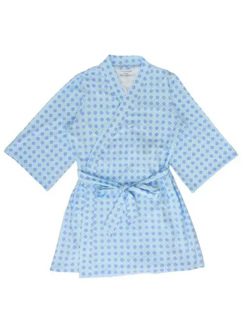 RUFFLEBUTTS Modal Blend Maternity Robe - Periwinkle Blue Coastal Cane
