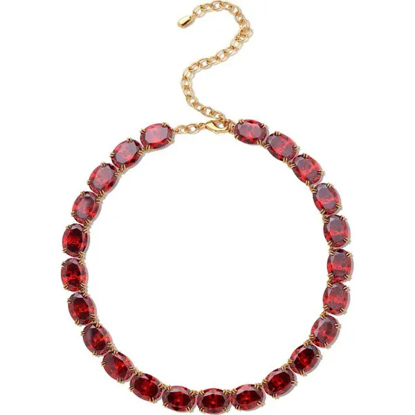 RC RETRO CHIC Cherry Glow Necklace - Red & Gold
