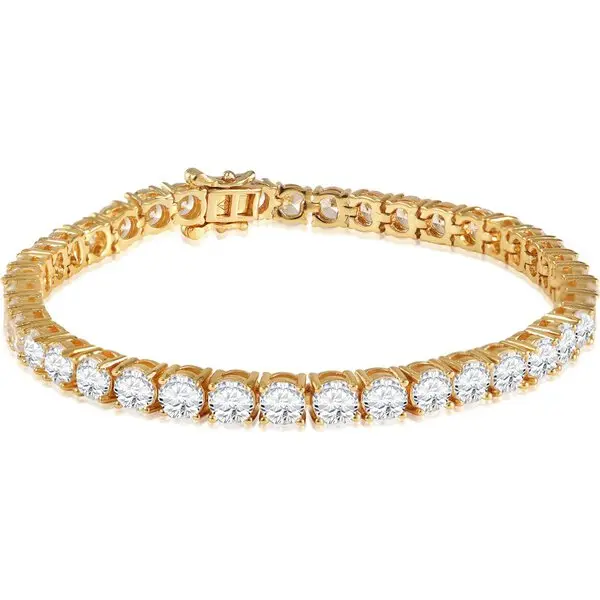 RC RETRO CHIC Roman Dusk Tennis Bracelet - Crystal Clear & Gold