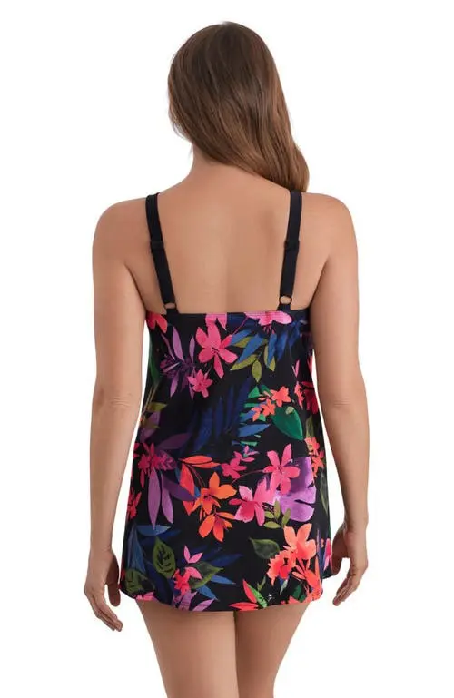 SHAPESOLVER Halter Neck Swim Dress