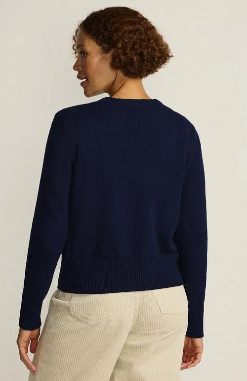 LANDS' END Drifter Modern Jacquard Crew Neck Sweater