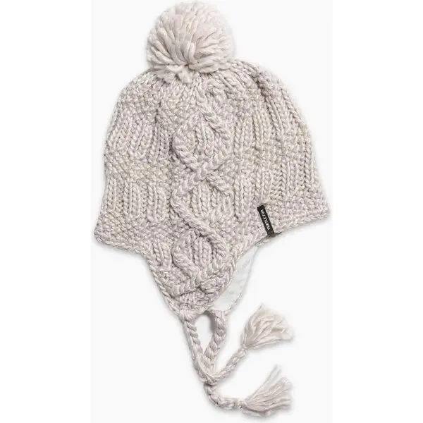 Turtle Fur Merino Wool Gianna Earflap Beanie - Natural