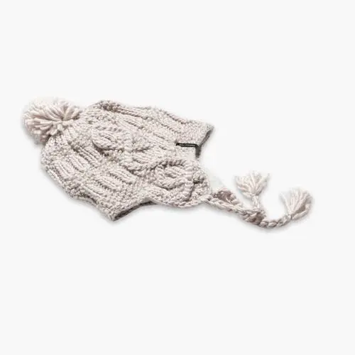 Turtle Fur Merino Wool Gianna Earflap Beanie - Natural