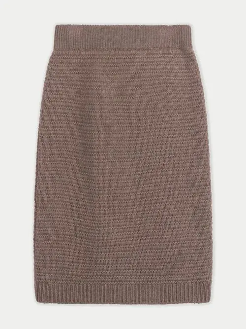 Gobi Cashmere Cashmere Sheath Skirt - Taupe