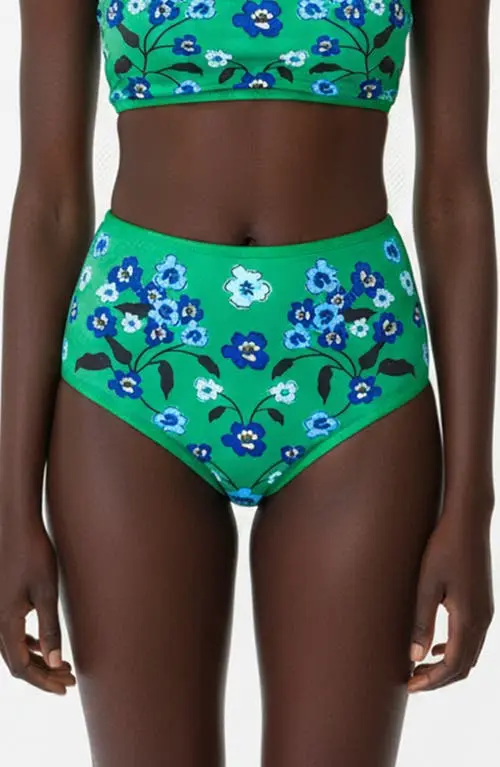 JESSIE ZHAO NEW YORK Tropical Escape Reversible Bikini Bottom - Green