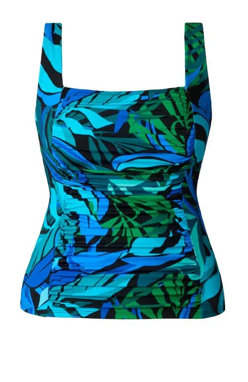 SHAPESOLVER Squareneck Tankini Swimsuit Top