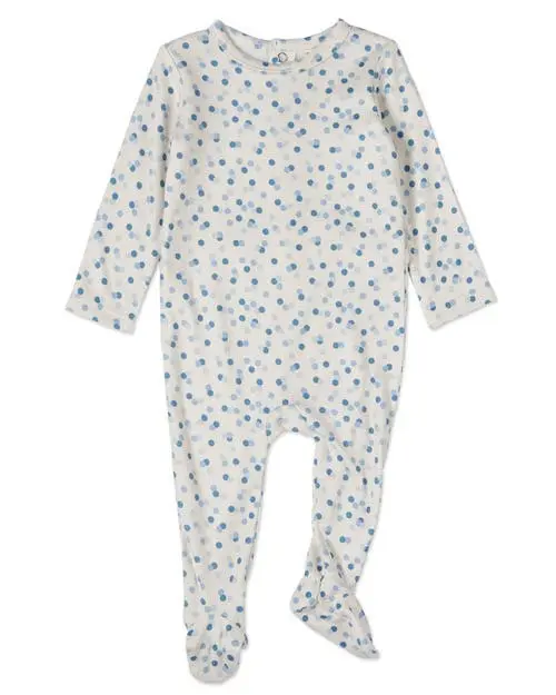 MINIMOI Pointelle Footie - Blue Multi