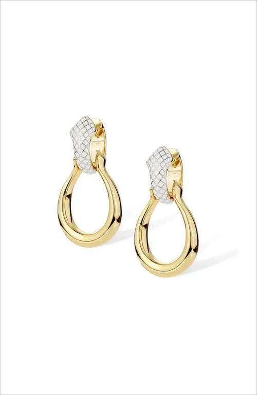 RC RETRO CHIC Uraeus Earrings - White & Gold
