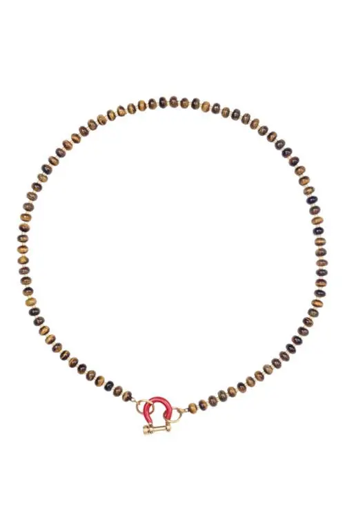 SHOP SPICY DAN Garth Tiger Eye Necklace - Brown