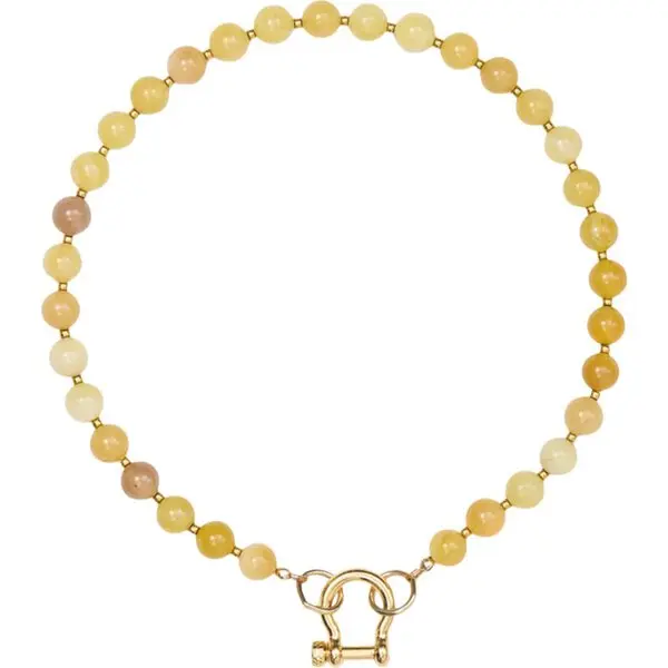 SHOP SPICY DAN Sonny Smooth Opal Necklace - Yellow
