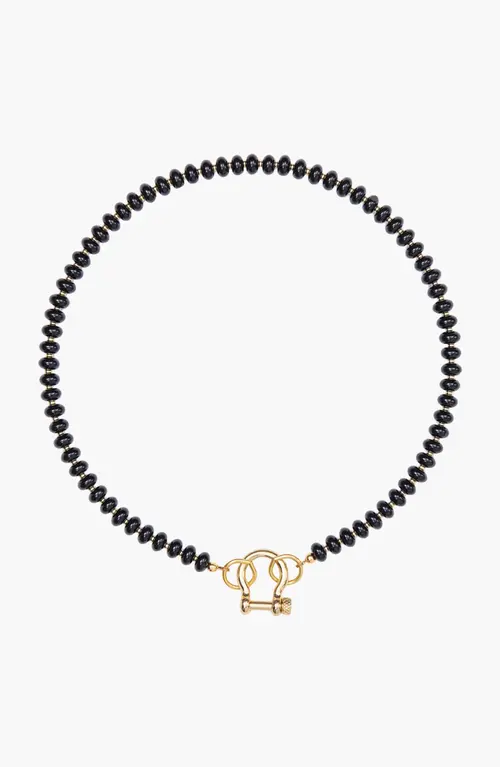 SHOP SPICY DAN Alfie Beaded Necklace - Black/gold