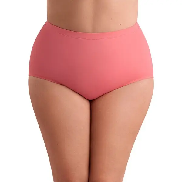 SHAPESOLVER Brief Swimsuit Bottom - Coral