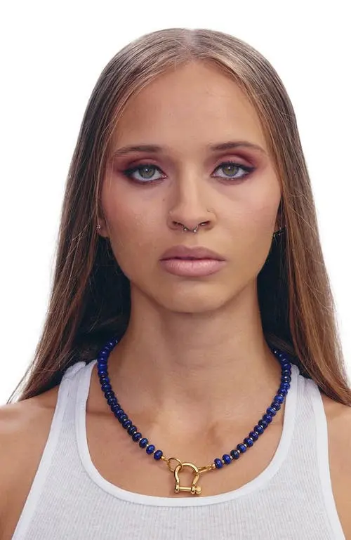 SHOP SPICY DAN Lapis Gold Plated Necklace - Blue