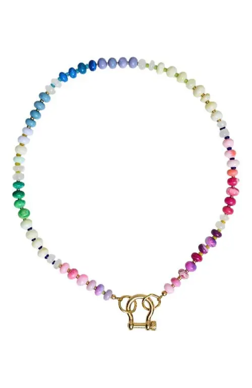 SHOP SPICY DAN Opal And Moonstone Beaded Necklace - Rainbow