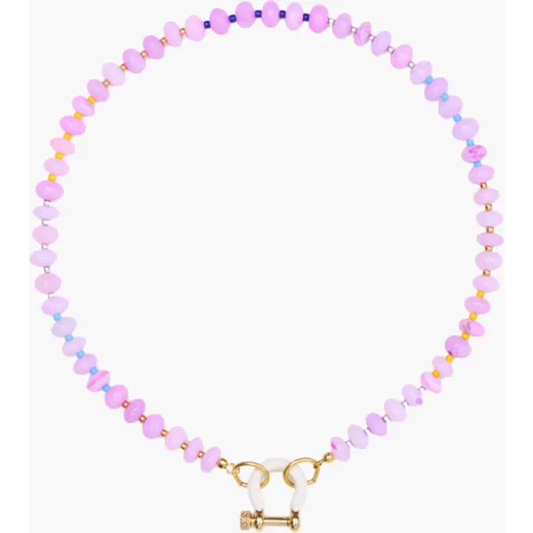 SHOP SPICY DAN Louie Opal Gold Plated Necklace - Pink