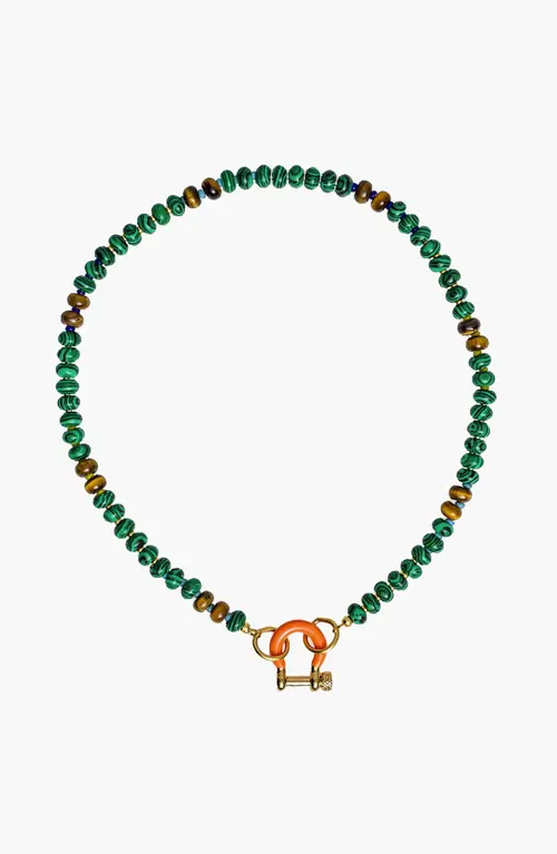 SHOP SPICY DAN Malachite And Tiger Eye Beaded Necklace - Green