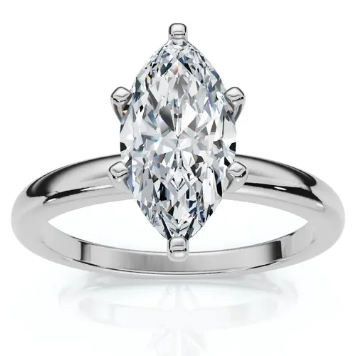 BLISS DIAMOND 1 Carat Marquise Lab Grown Diamond Engagement Ring - 14k White Gold