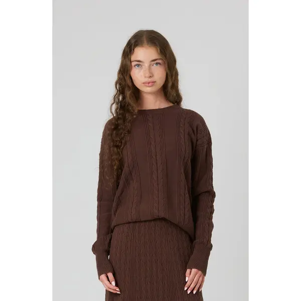 BY TESS COLLECTION Cable Knit Sweater