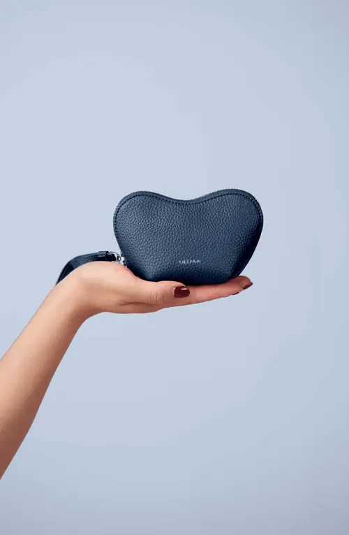OLEADA Mini Le Coeur Pouch - Indigo