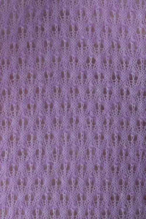 SSKEIN Lacey Pointelle Pullover - Iris