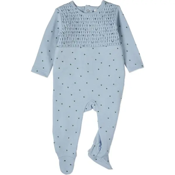 MINIMOI Berries Cotton Footie - Blue