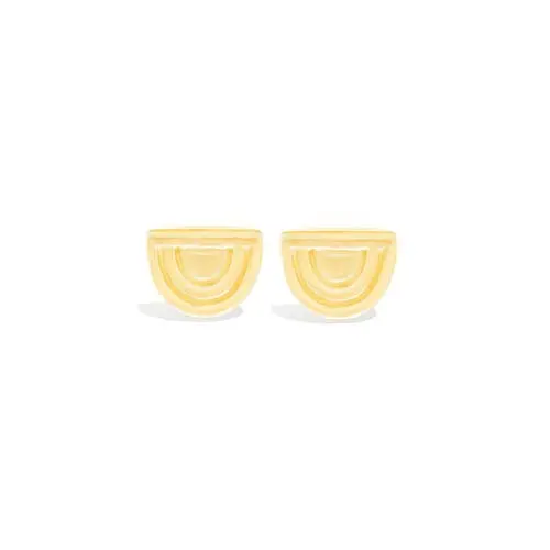 CAMPBELL + CHARLOTTE Edge Ferris Wheel Stud Earrings - Gold