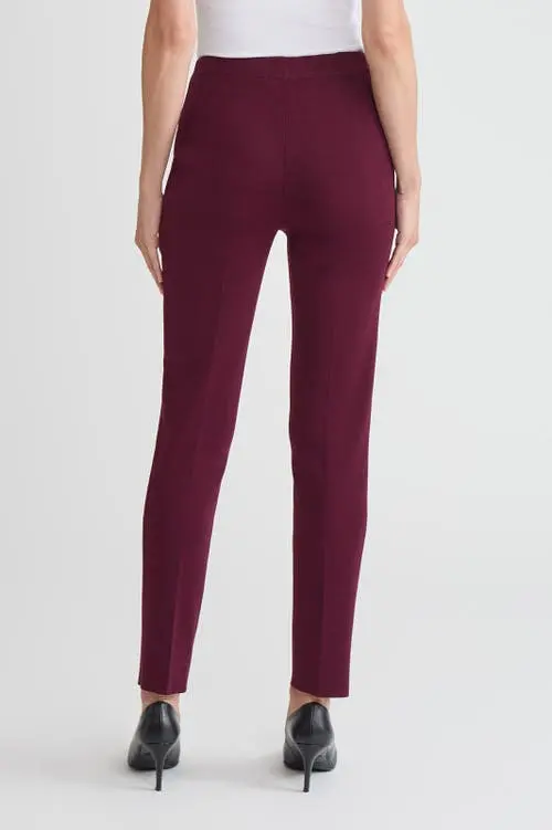 Ming Wang Knit Ankle Pants - Midnight Violet
