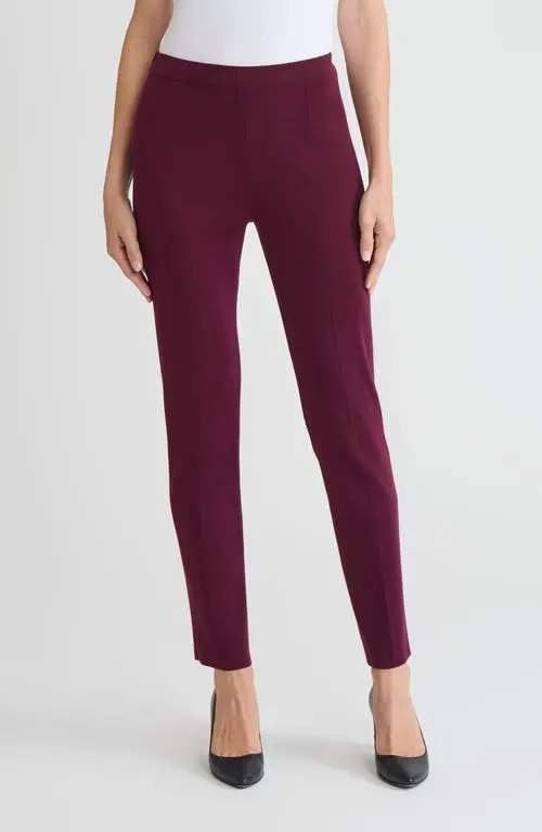 Ming Wang Knit Ankle Pants - Midnight Violet