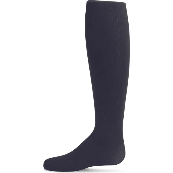 MEMOI Opaque Fine Ribbed Tights - Navy