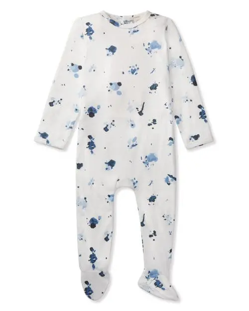 MINIMOI Printed Pointelle Footie - Winter White
