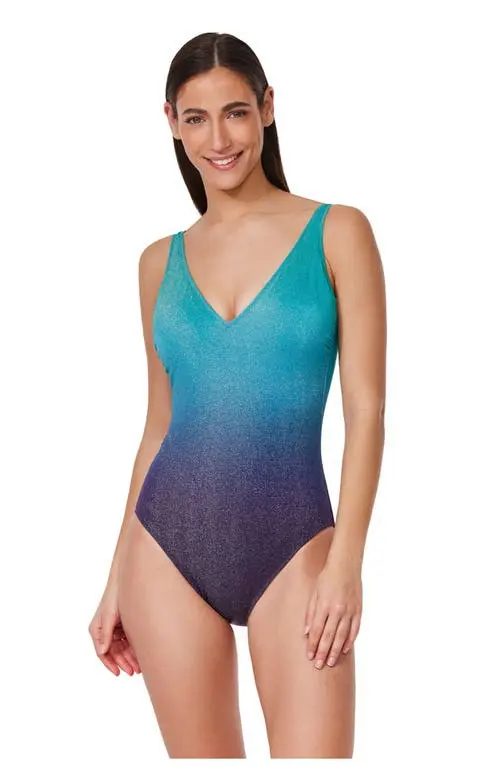 GOTTEX Dream Ombre V Neck One Piece - Multi-blue