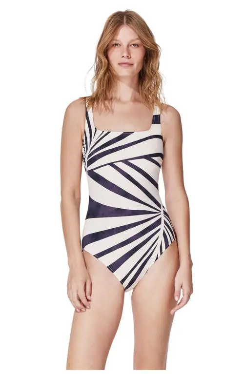 GOTTEX Desert Queen Square Neck One Piece - Smoke-cream