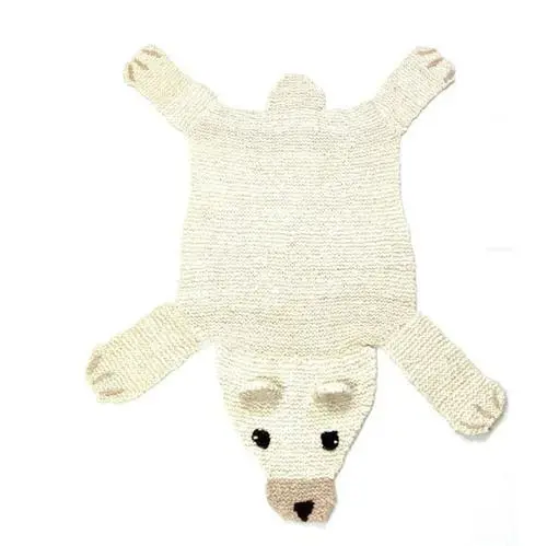 FINN + EMMA Organic Wool Play Mat + Nursery Rug | Polar Bear - Ivory