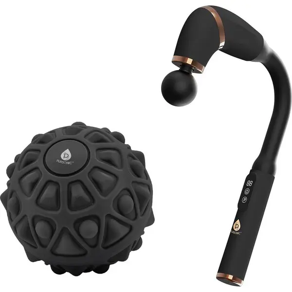 PURSONIC Ultimate Muscle Recovery Bundle Deep Tissue Massage Gun + Vibrating Massage Ball