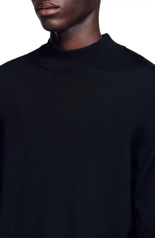 Sandro Wool High Neck Sweater - Black