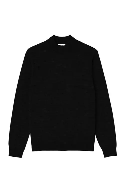 Sandro Wool High Neck Sweater - Black