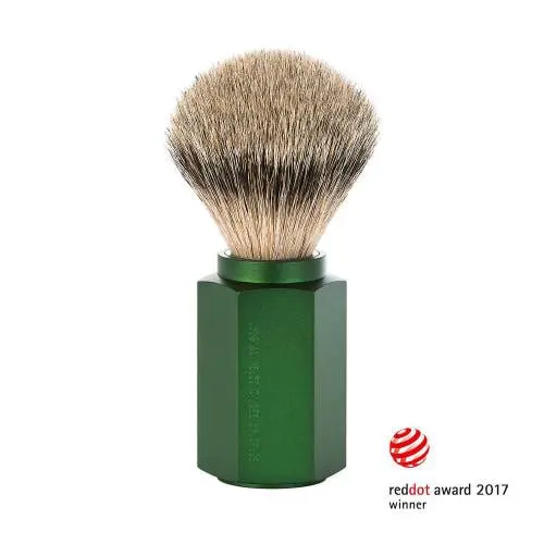 MUHLE Hexagon Silvertip Badger Shaving Brush - Forest