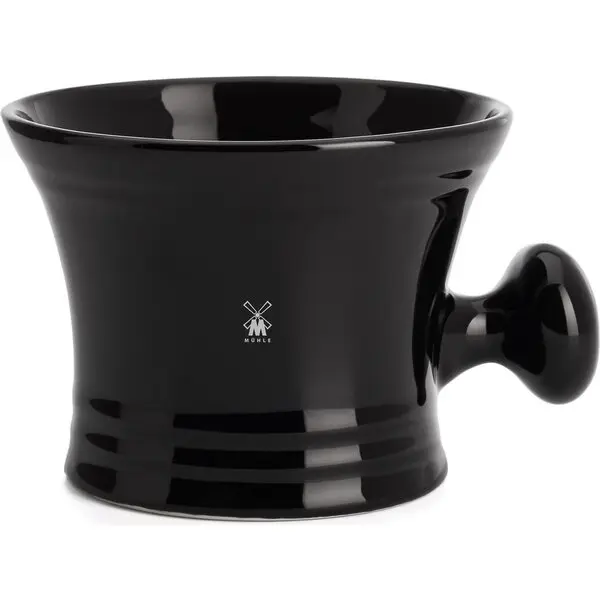 MUHLE Shaving Mug With Handle - Black Porcelain