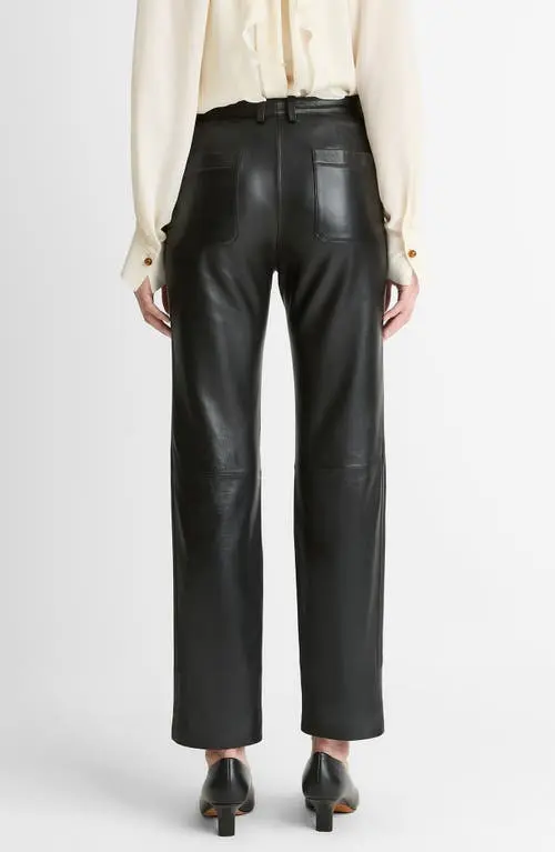 Vince Straight Leg Leather Pants