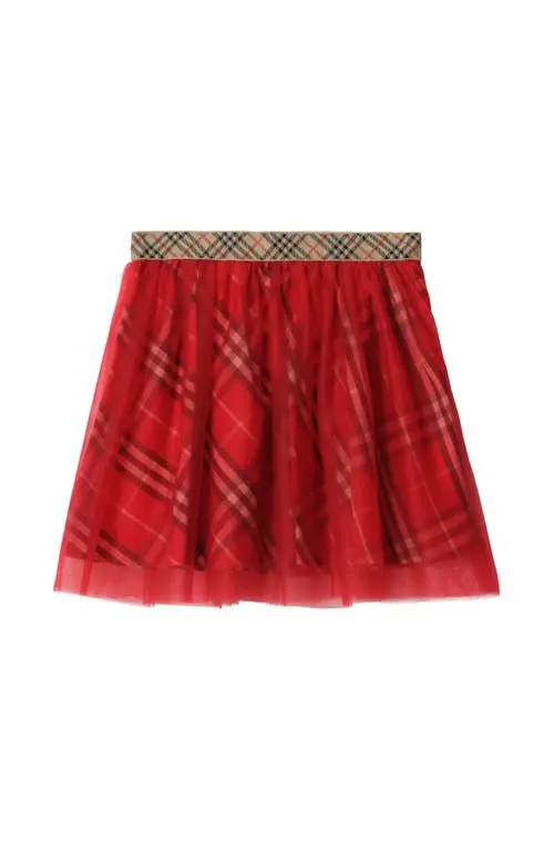 Burberry Check Tulle Skirt