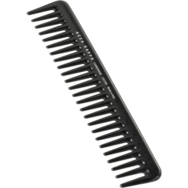 ACCA KAPPA Carbonium Coarse Tooth Comb - Black