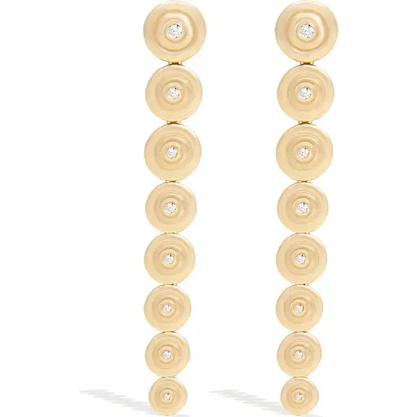 CAMPBELL + CHARLOTTE Evolve Shoulder Duster Earrings - Diamond-gold