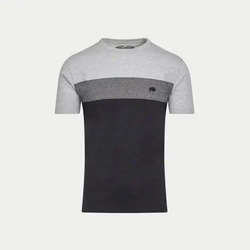 RAGING BULL Short Sleeve Crew Neck Panel T-shirt