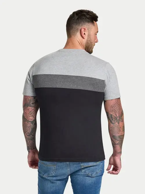 RAGING BULL Short Sleeve Crew Neck Panel T-shirt
