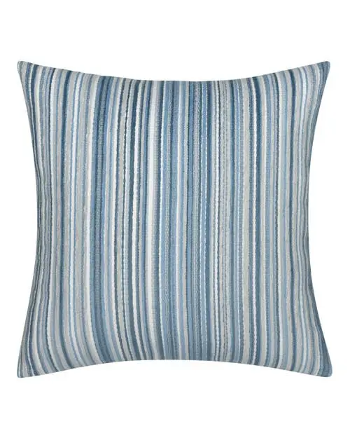 ELAINE SMITH Plush Velvet Stripe Indoor & Outdoor Woven Accent Pillow - Cloud